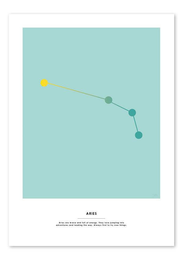 Kids poster zodiac sign Aries – Pine Ave. studios - Posters